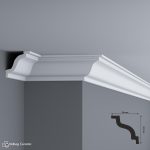 Cornisa tavan decorativa din polistiren S85-90 - Italbog Ceramic